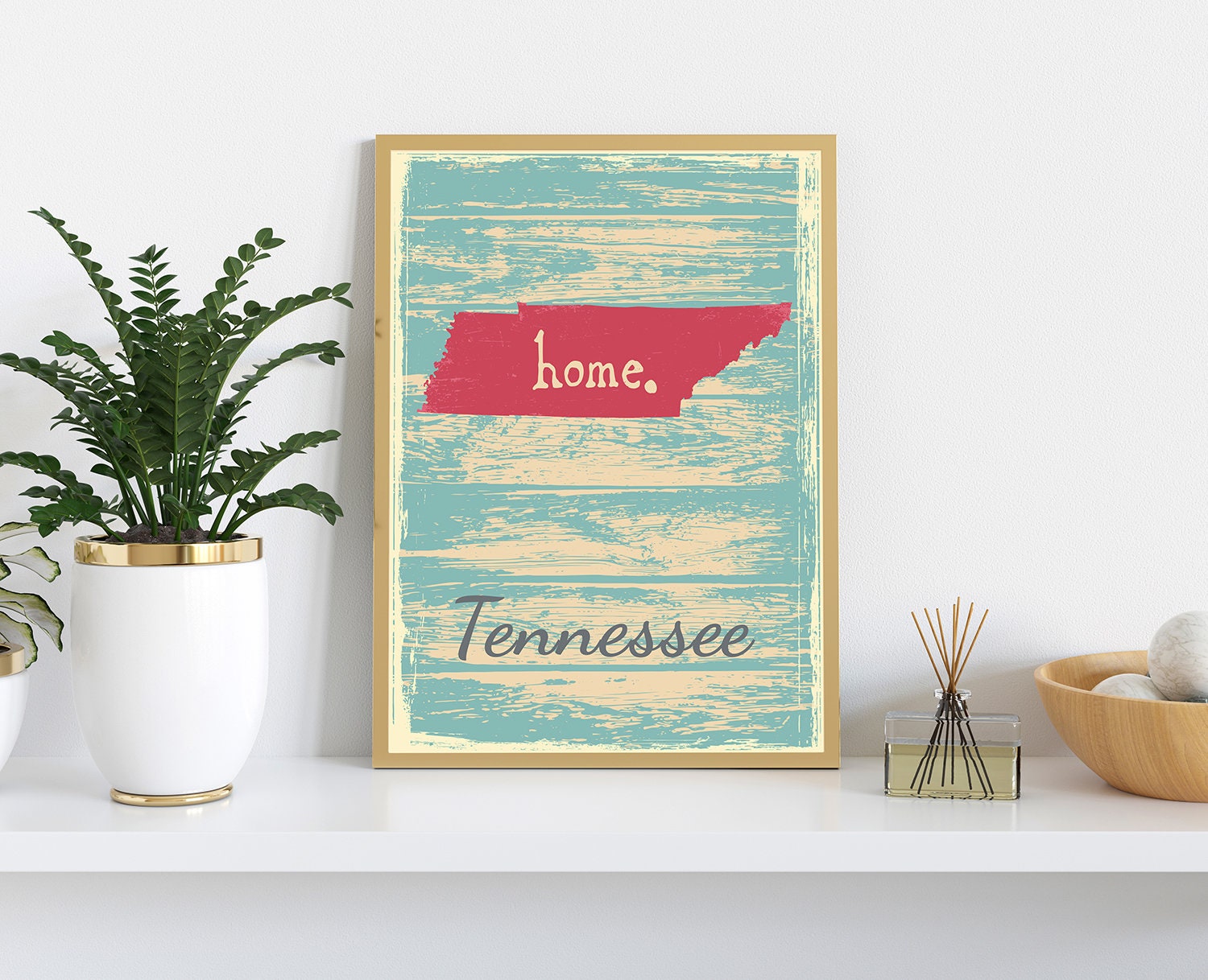 Retro Style Travel Poster Tennessee Vintage State Poster | Etsy