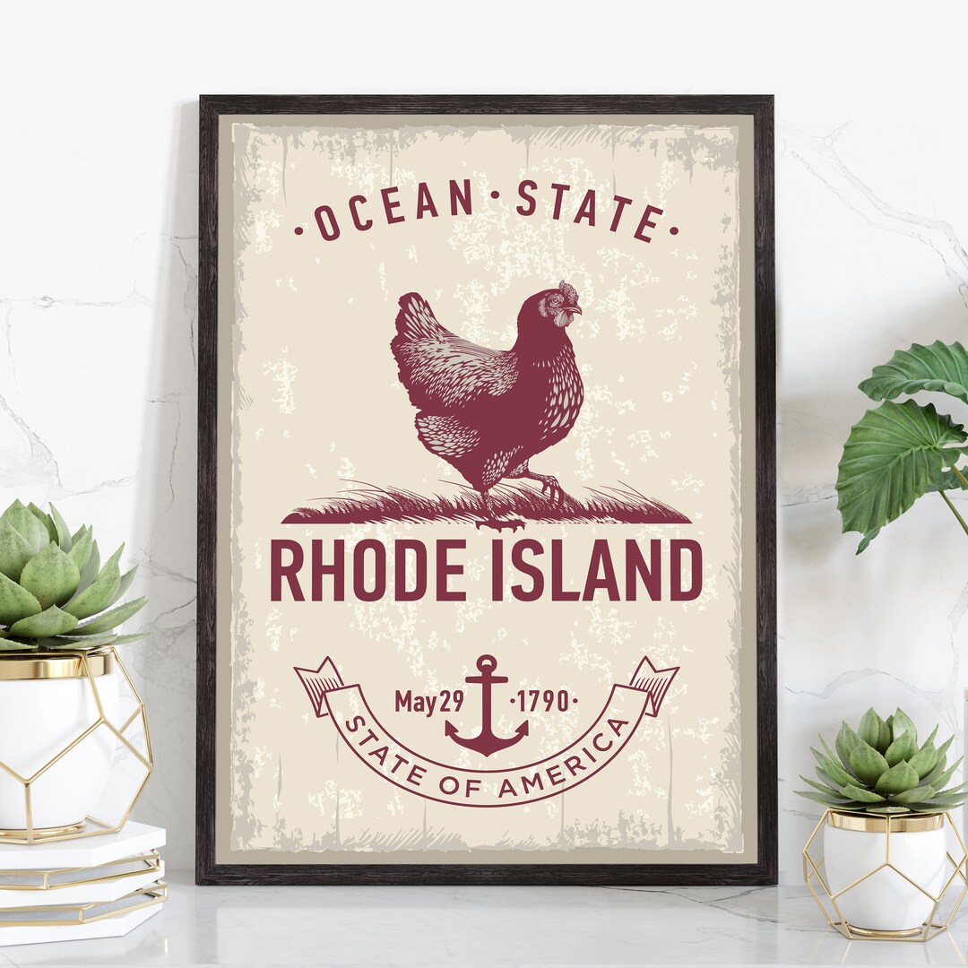 Rhode Island State Symbol Poster, State Poster Print, Oregon State ...