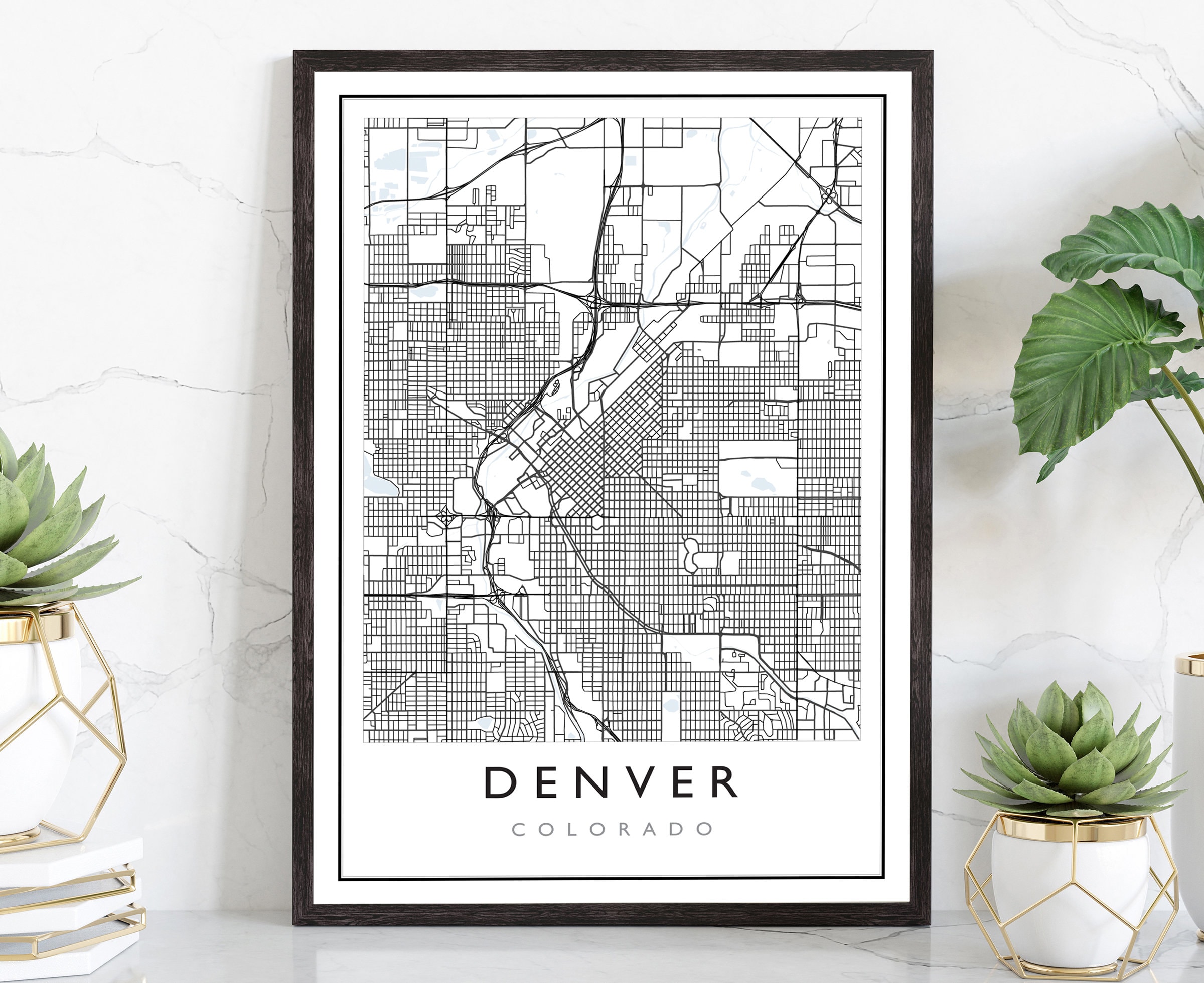 Mapa Del Estado De Colorado Con Ciudades Denver, Mapa De Pared De
