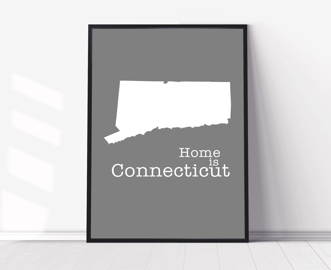 Connecticut Map Wall Art, Connecticut Map Wall Decor, City Map Poster ...