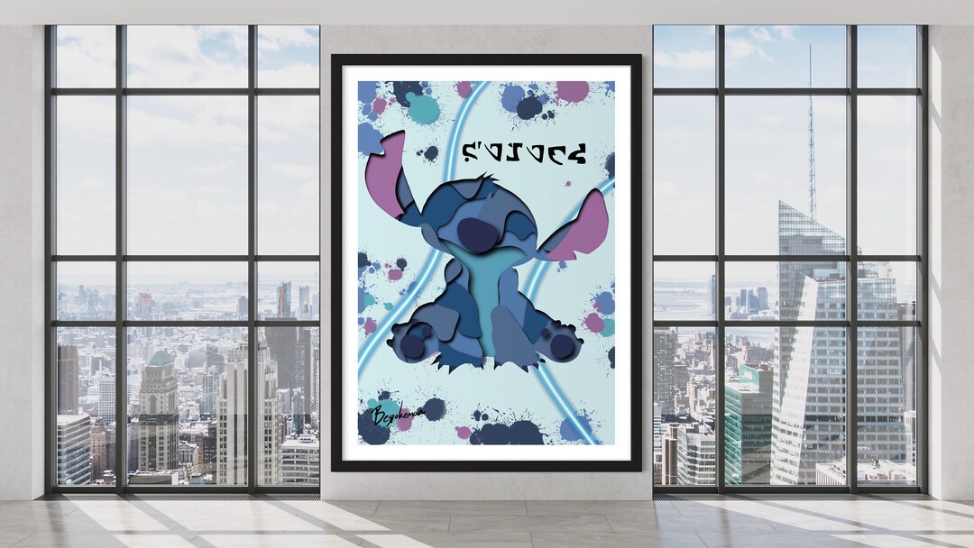 Lilo and Stitch Shadow Style Print - Etsy