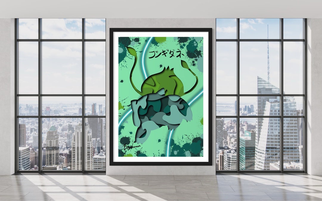 Bulbasaur Shadow Style Print - Etsy