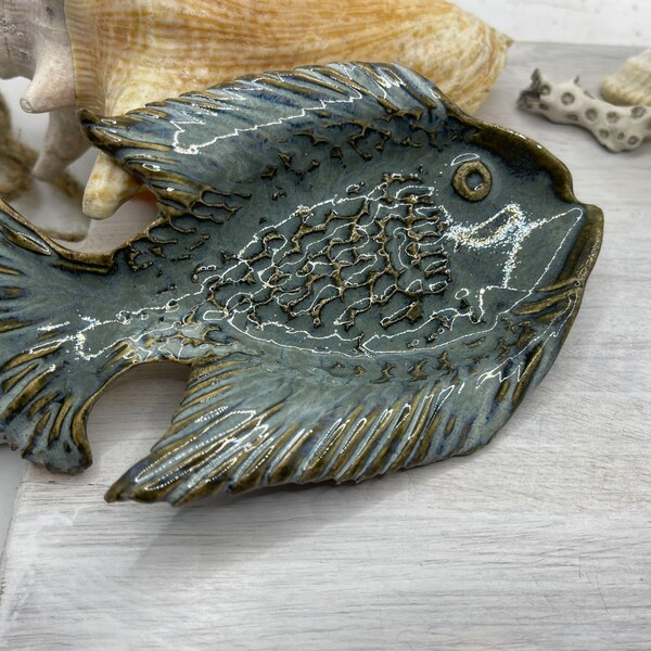 Ceramic Fish Trinket Dish - Etsy