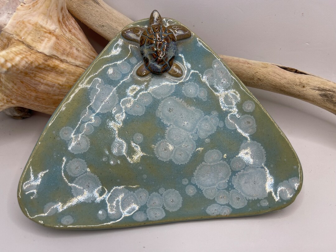 Sea Turtle Trinket Tray, Turtle Ring Holder, Beach House Decor, Ceramic ...