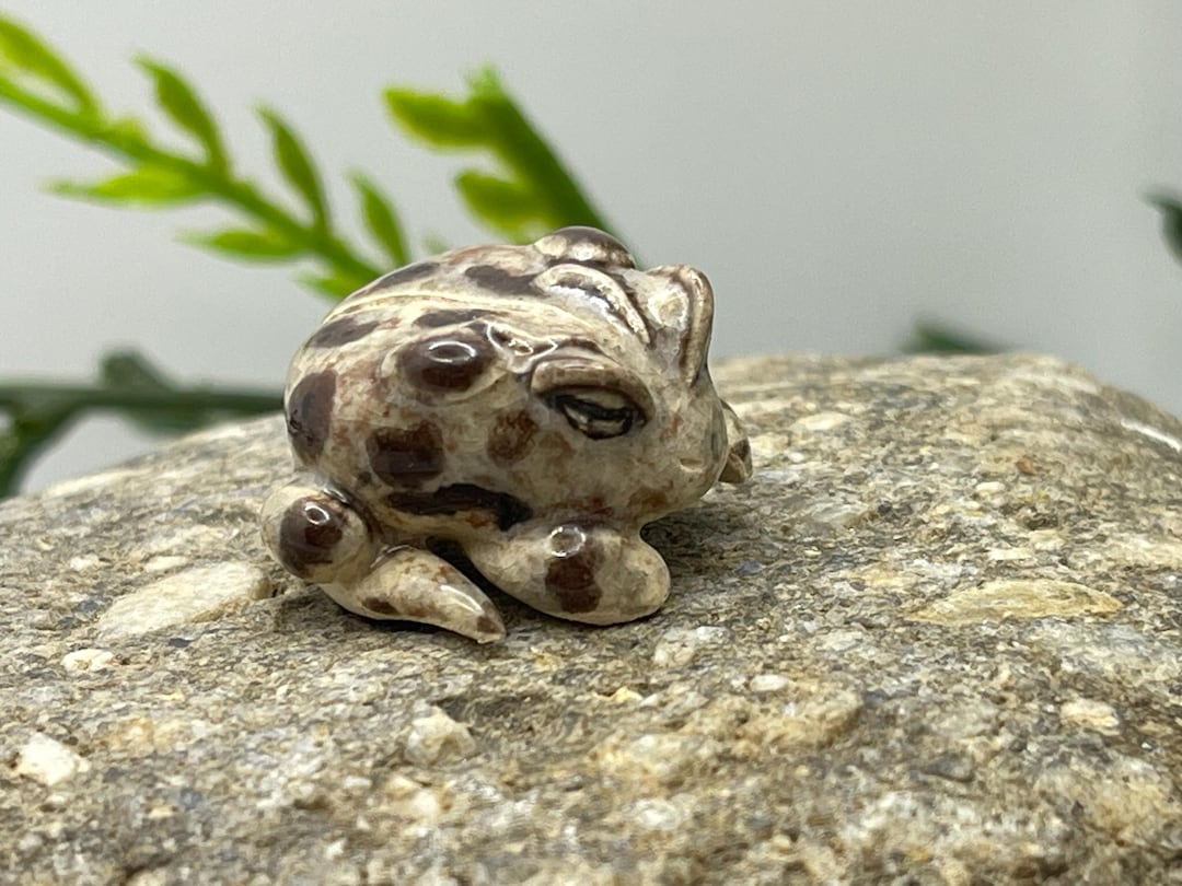 Ceramic Southern Toad Miniature Figurine, Frog Statue, Hand Sculpted ...