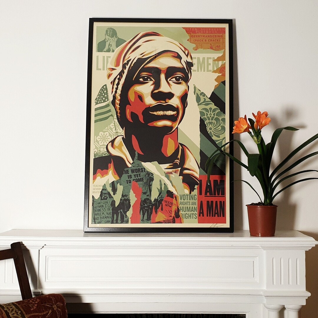 Shepard Fairey Poster (OBEY) - SIGNED - Voting Rights Are Human Rights - 2024 - Open Edition ...