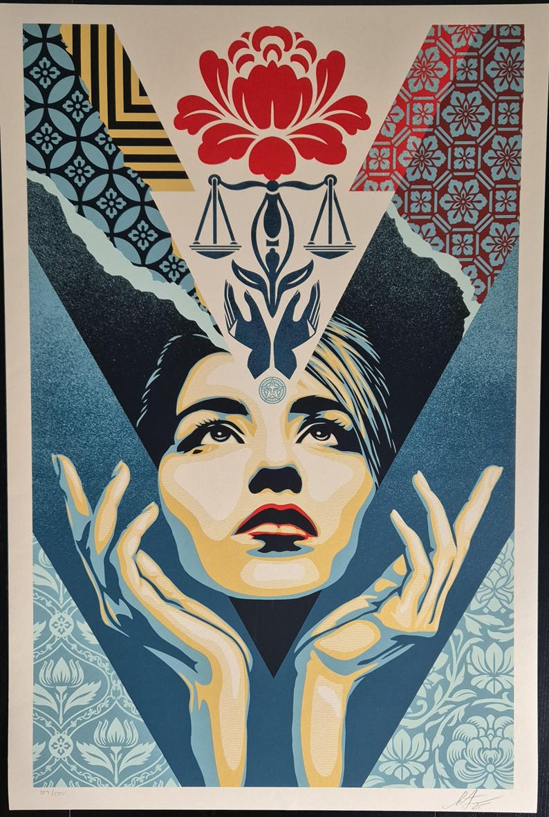 Signed Large Format Poster - Uplift Justice - Shepard Fairey (OBEY ...