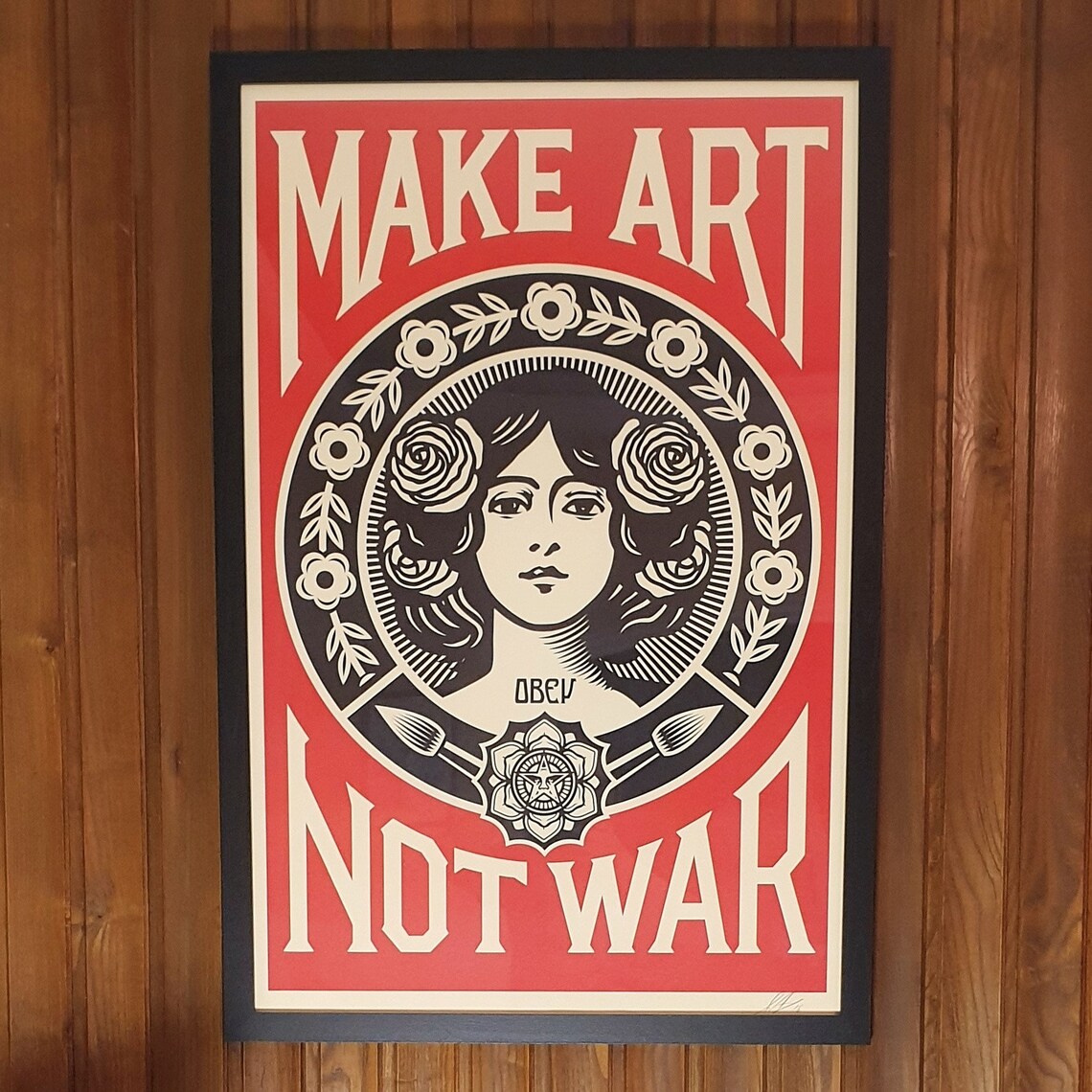 Affiche Shepard Fairey OBEY SIGNÉE Make Art Not War 2023 Open Edition ...