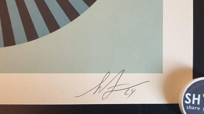 Tríptico de Shepard Fairey OBEY FIRMADO Paloma Geométrica Edición ...