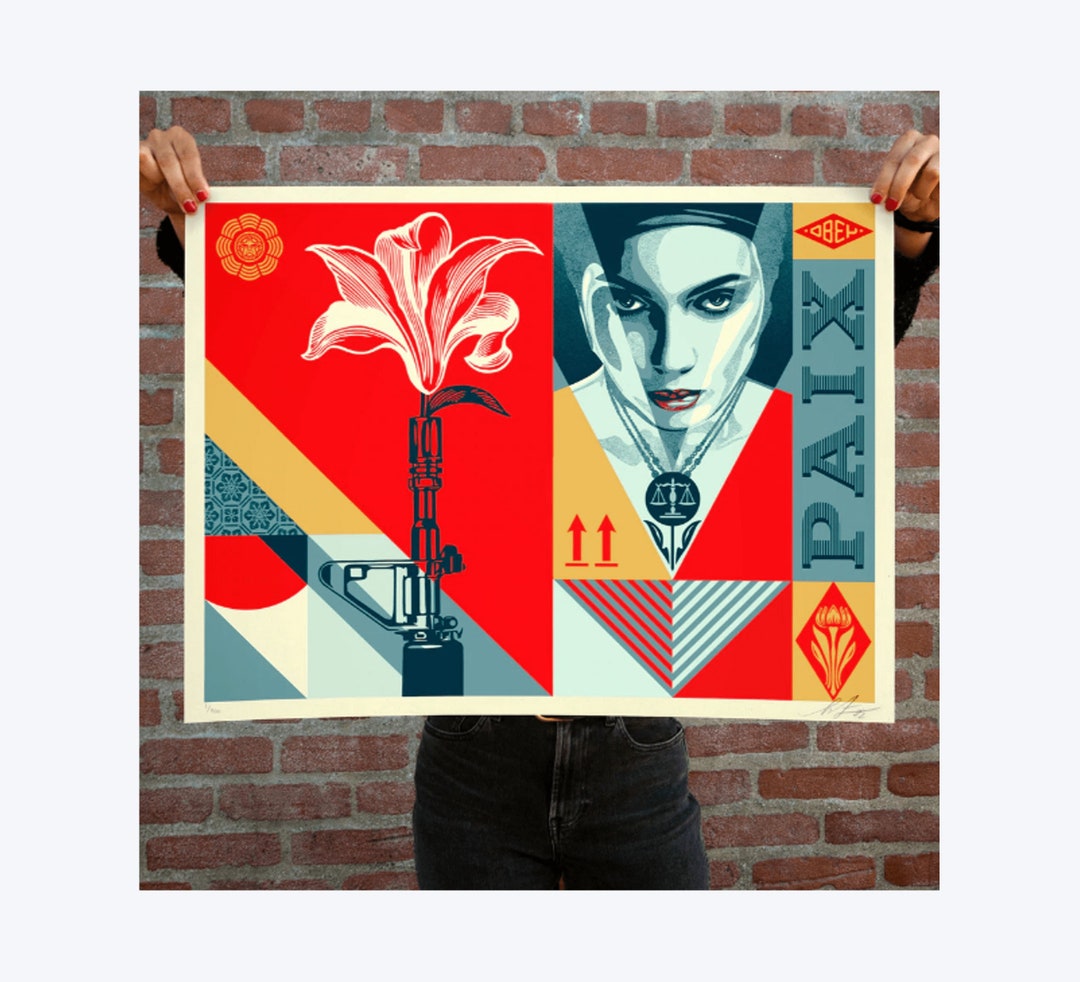 Buy Signed Poster Peace and Justice Shepard Fairey OBEY Limited Edition ...