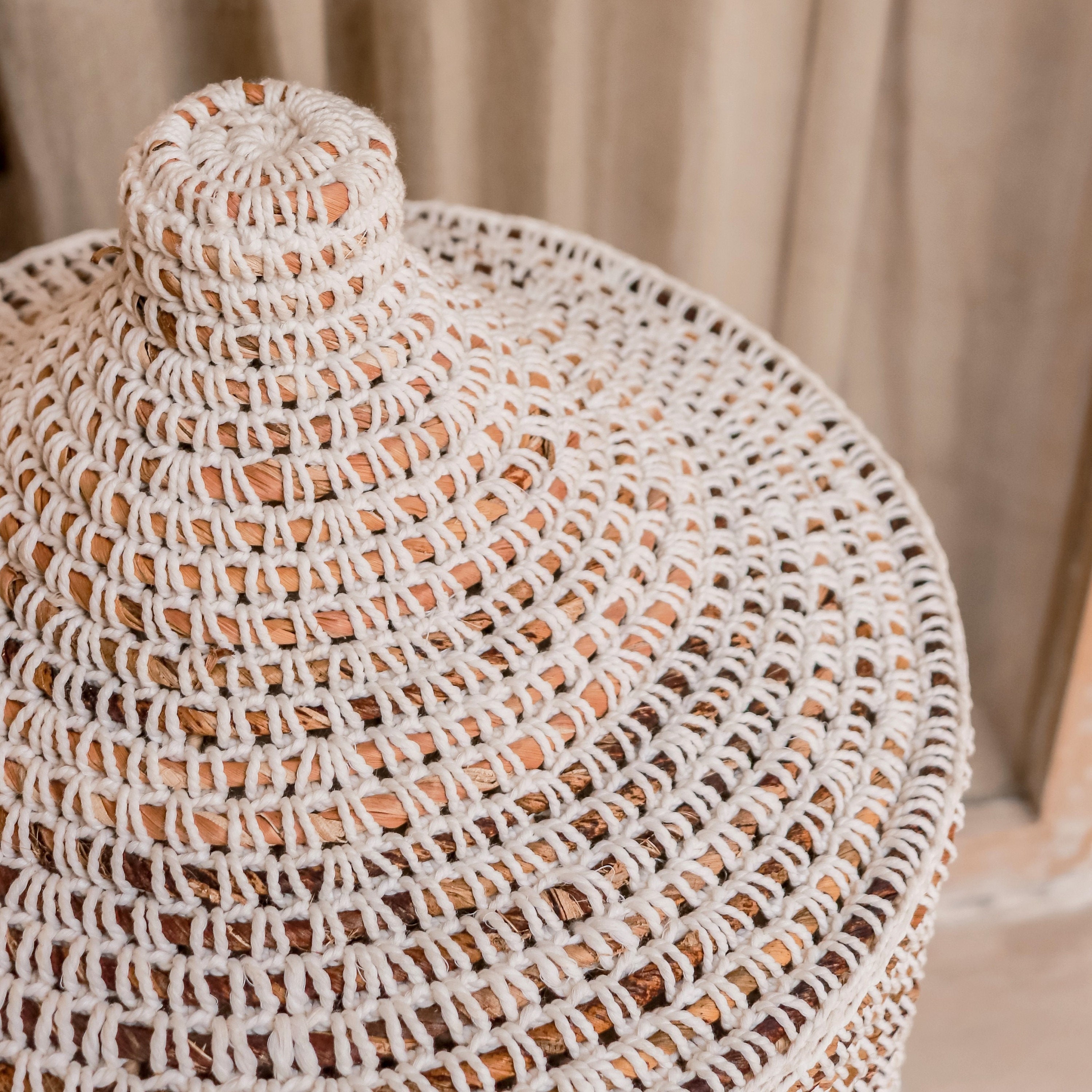 Laundry Basket With Lid KAJA Made From Banana Fibre - Etsy