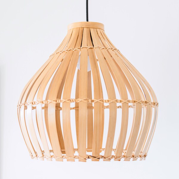 Bamboo Lampshade - Etsy UK