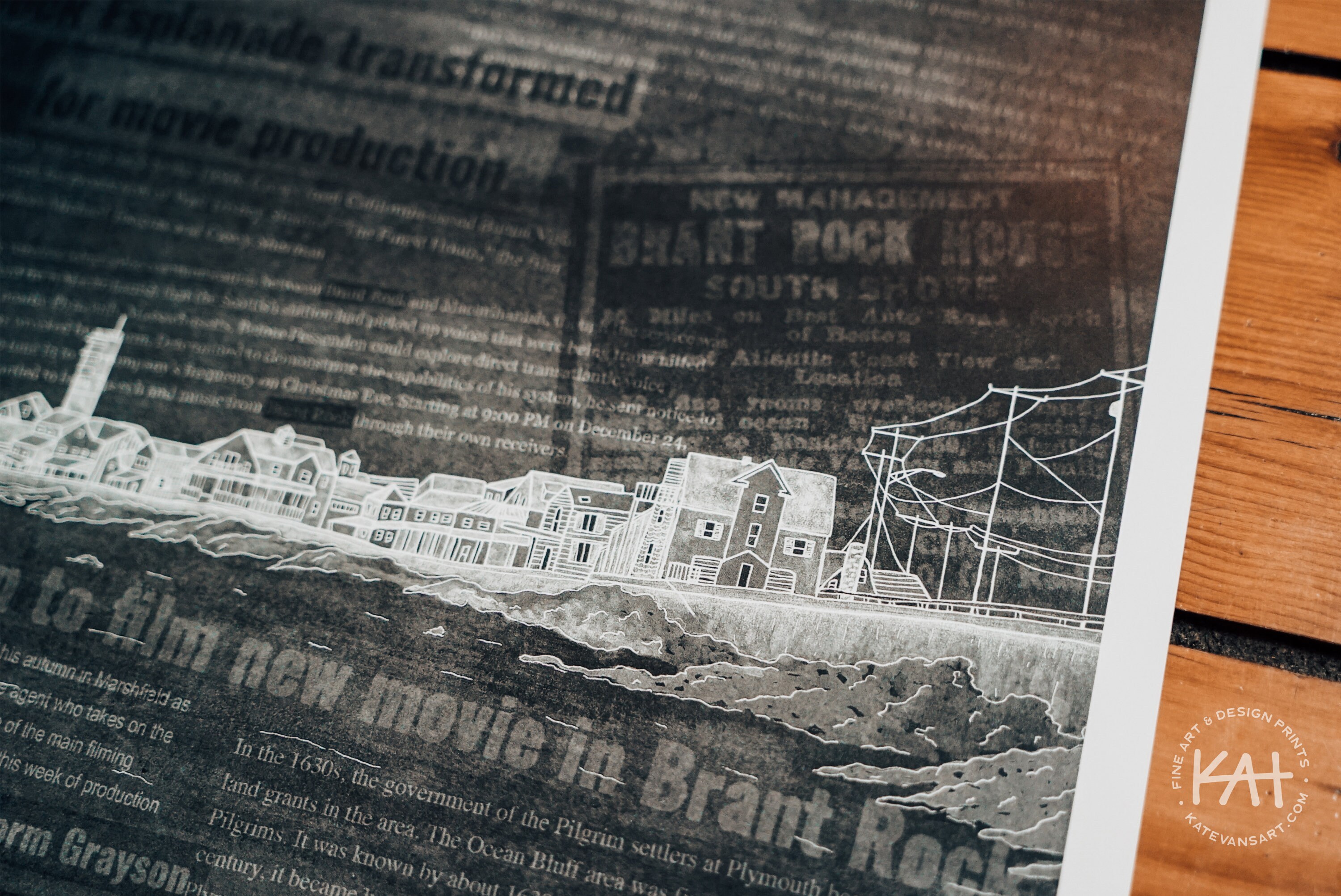 Brant Rock Massachusetts Collage Art Print Brant Rock - Etsy