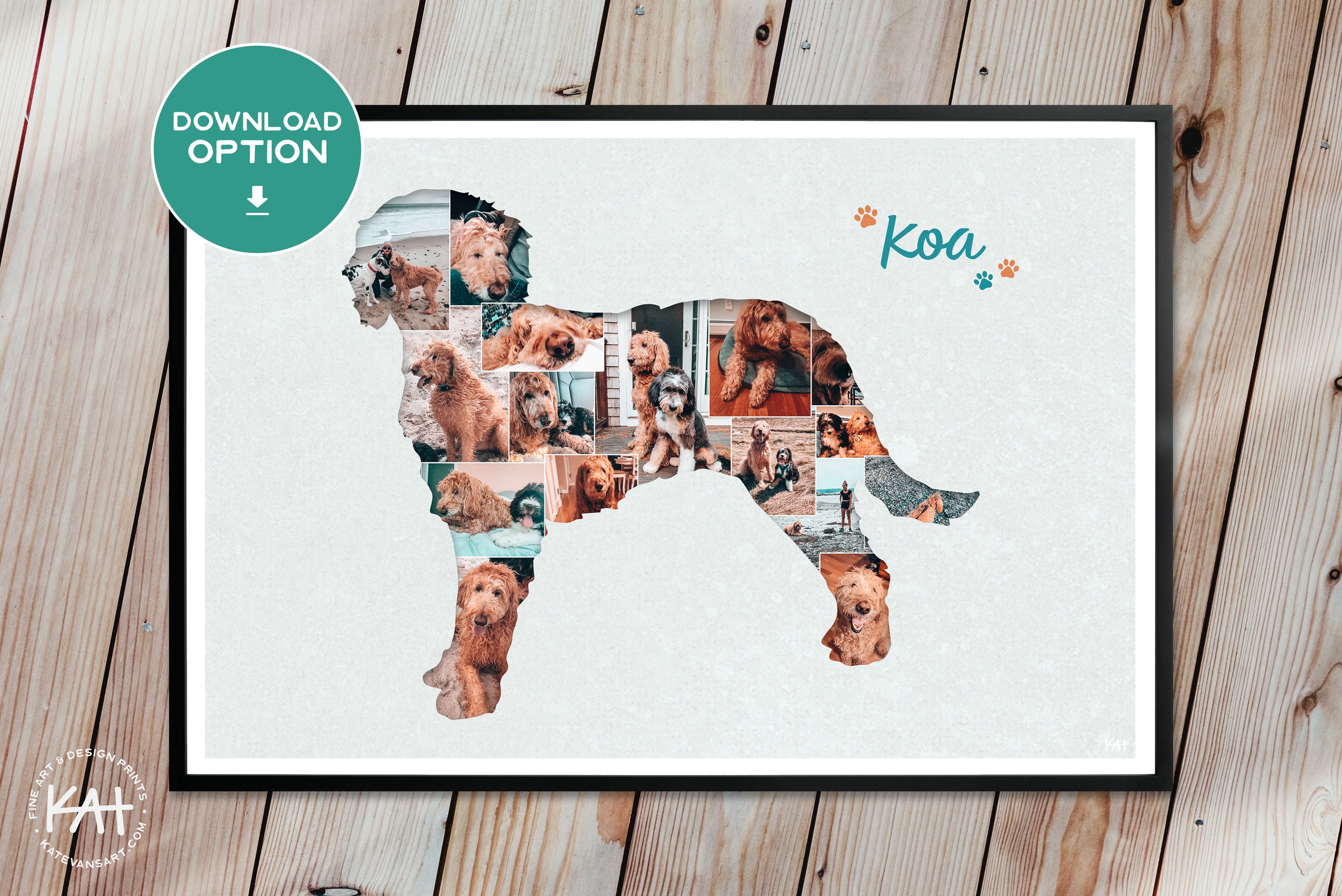 Custom Dog Collage Dog Silhouette Printable Pet Collage Pet Collage ...