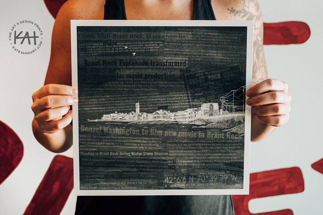 Brant Rock Massachusetts Collage Art Print Brant Rock - Etsy