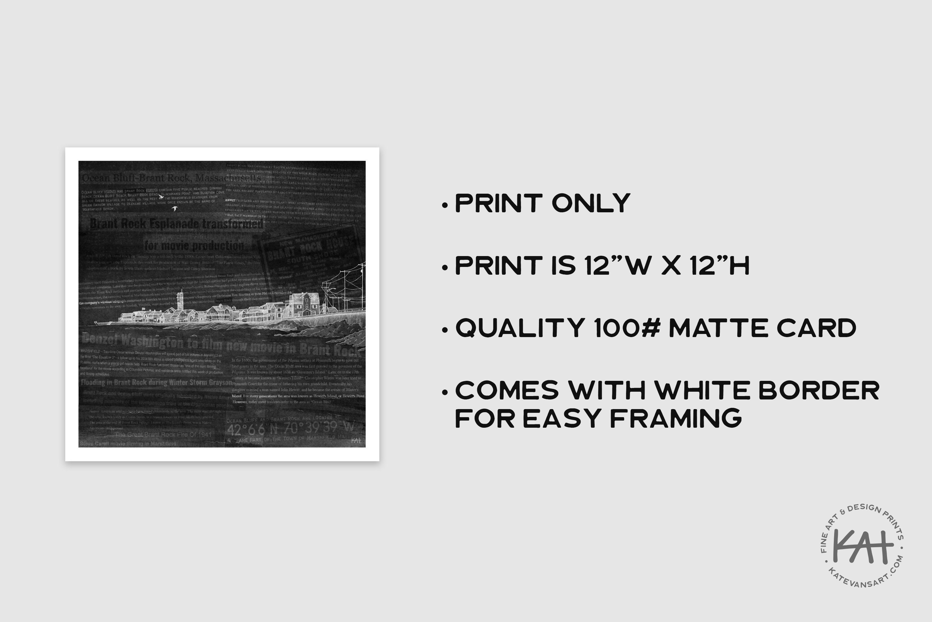 Brant Rock Massachusetts Collage Art Print Brant Rock - Etsy