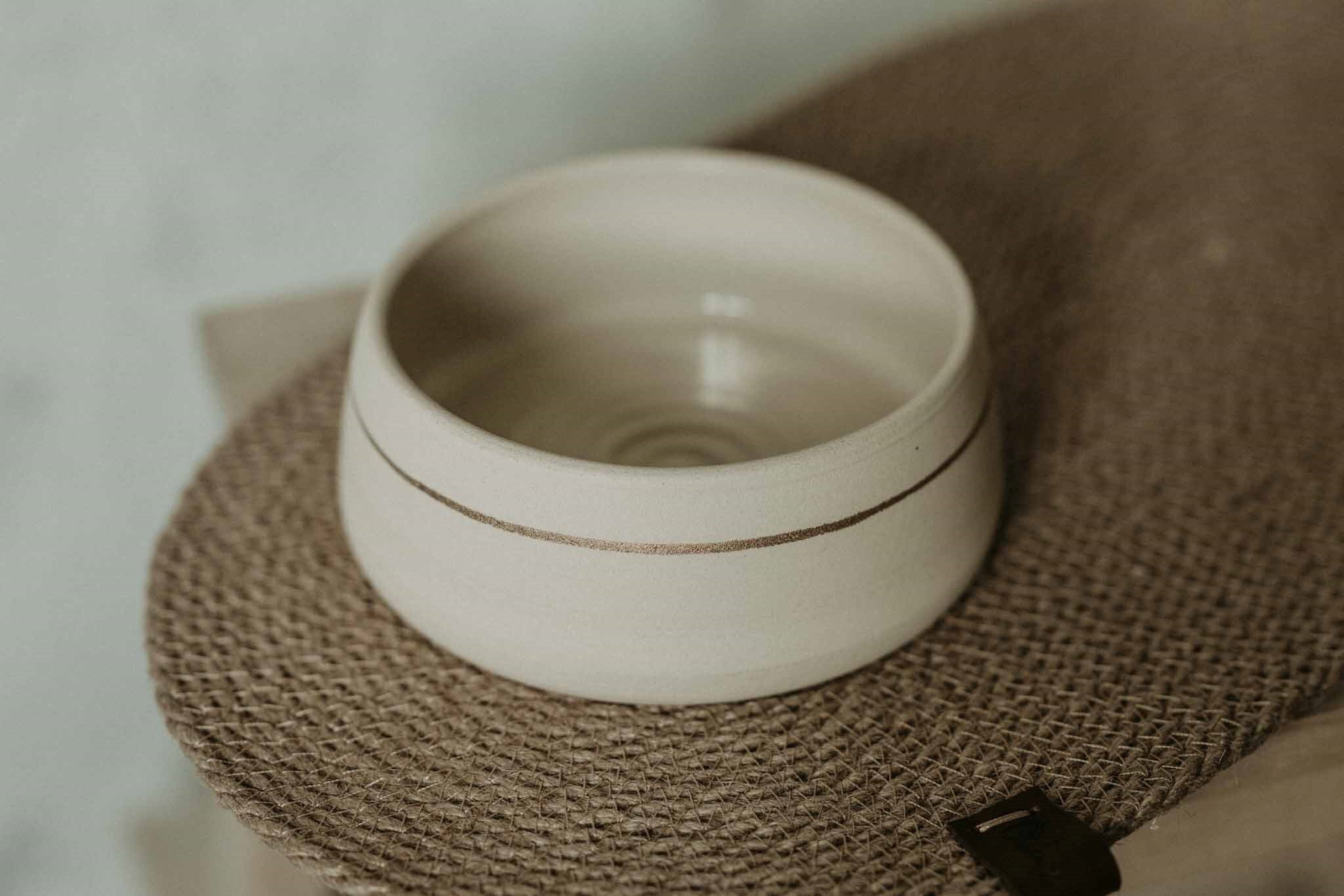 Ceramic Dog Bowls Set With Jute Pet Rug. Modern Pet Bowls. Dog - Etsy