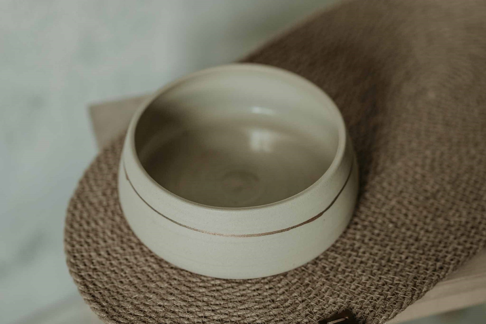 Ceramic Dog Bowls Set With Jute Pet Rug. Modern Pet Bowls. Dog - Etsy