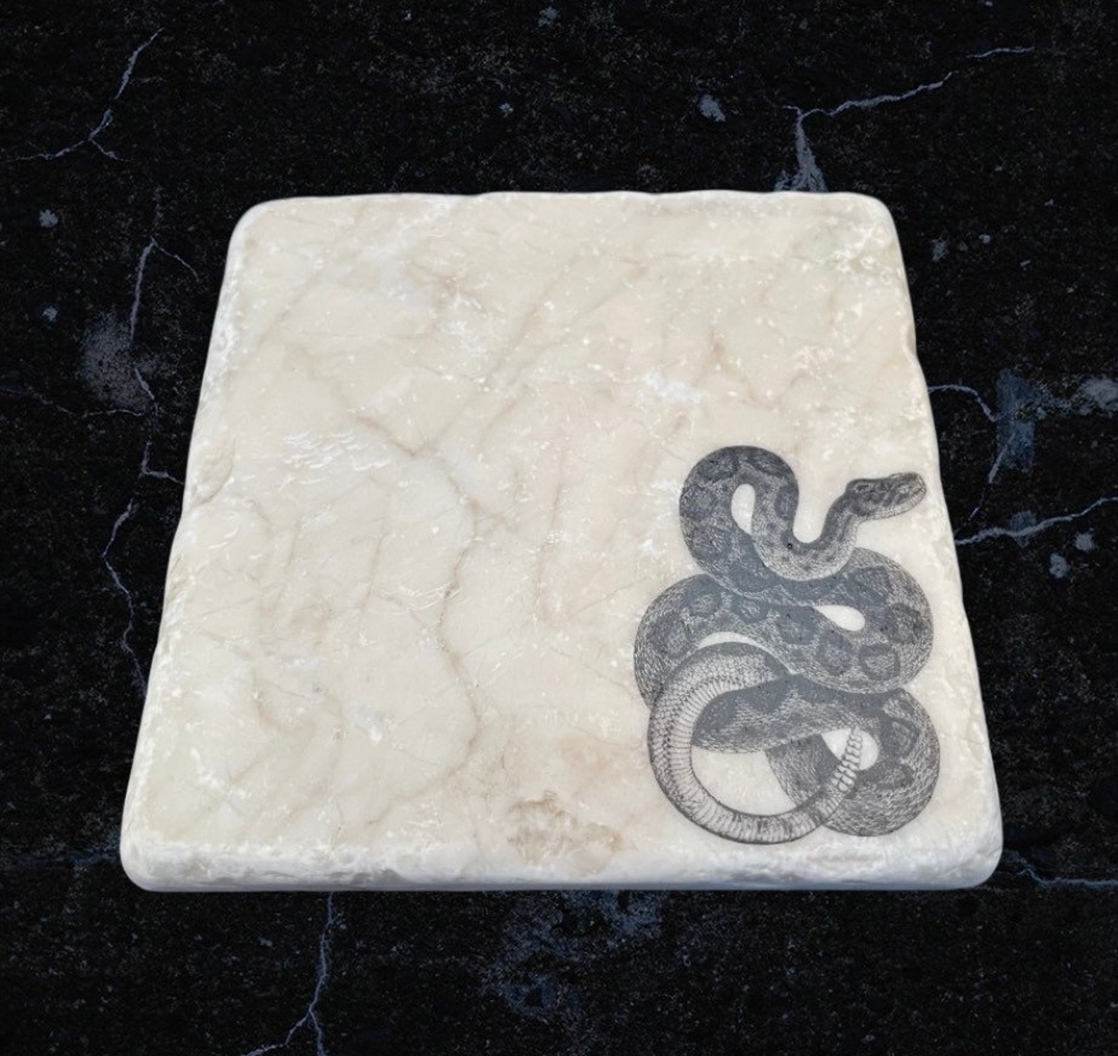 Snake Decor Snake Coasters Vintage Snake Rattlesnake - Etsy