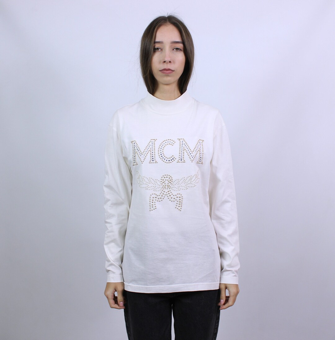 Mcm Jumper Women Cotton Rarity Big Logo Centr Cotton M - Etsy