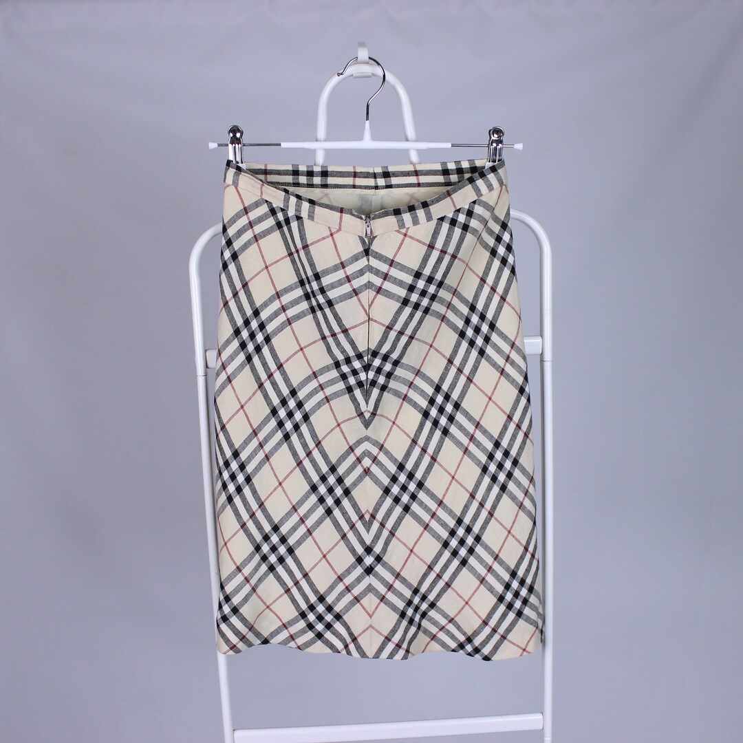 Burberry Maxi Skirt Nova Full Linen 10 UK Size - Etsy