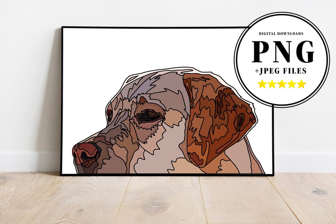 DIGITAL Stained Glass YELLOW LAB Pet Portrait Pet Portraits Digital ...