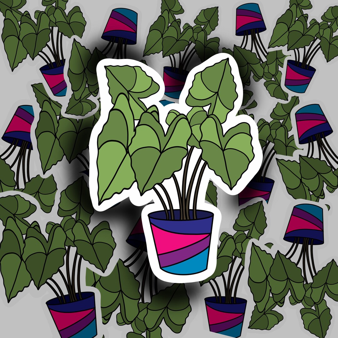 Indoor Plant Sticker Plant Sticker Elephant Ear Plant Mom Plant Dad ...