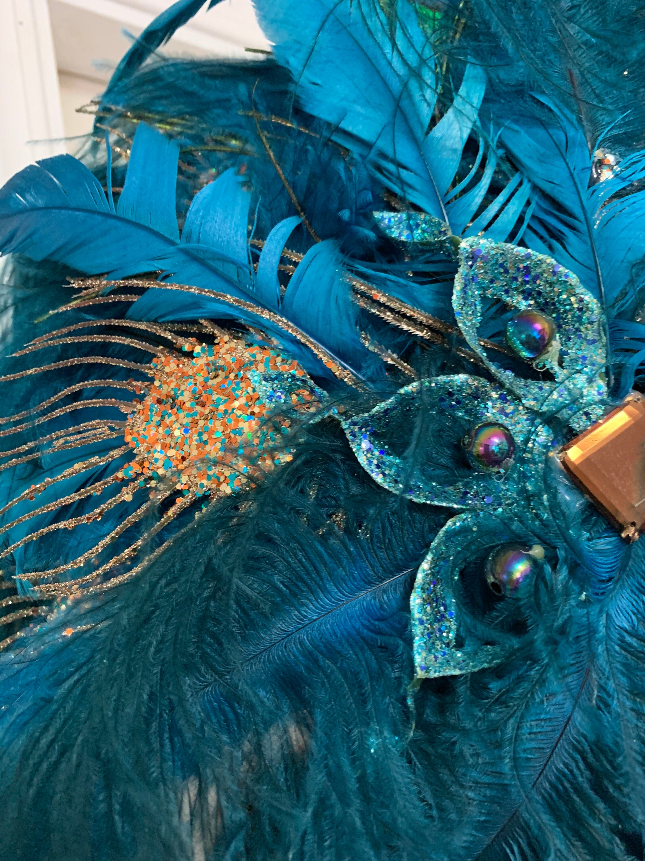 Peacock Burningman Festival Headpiece Headdress Fascinator - Etsy