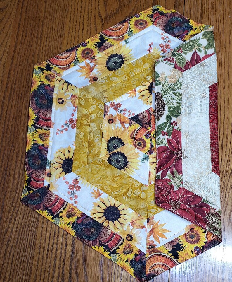 Mix and Match Reversible Hexagon Table Topper You Choose Christmas - Etsy