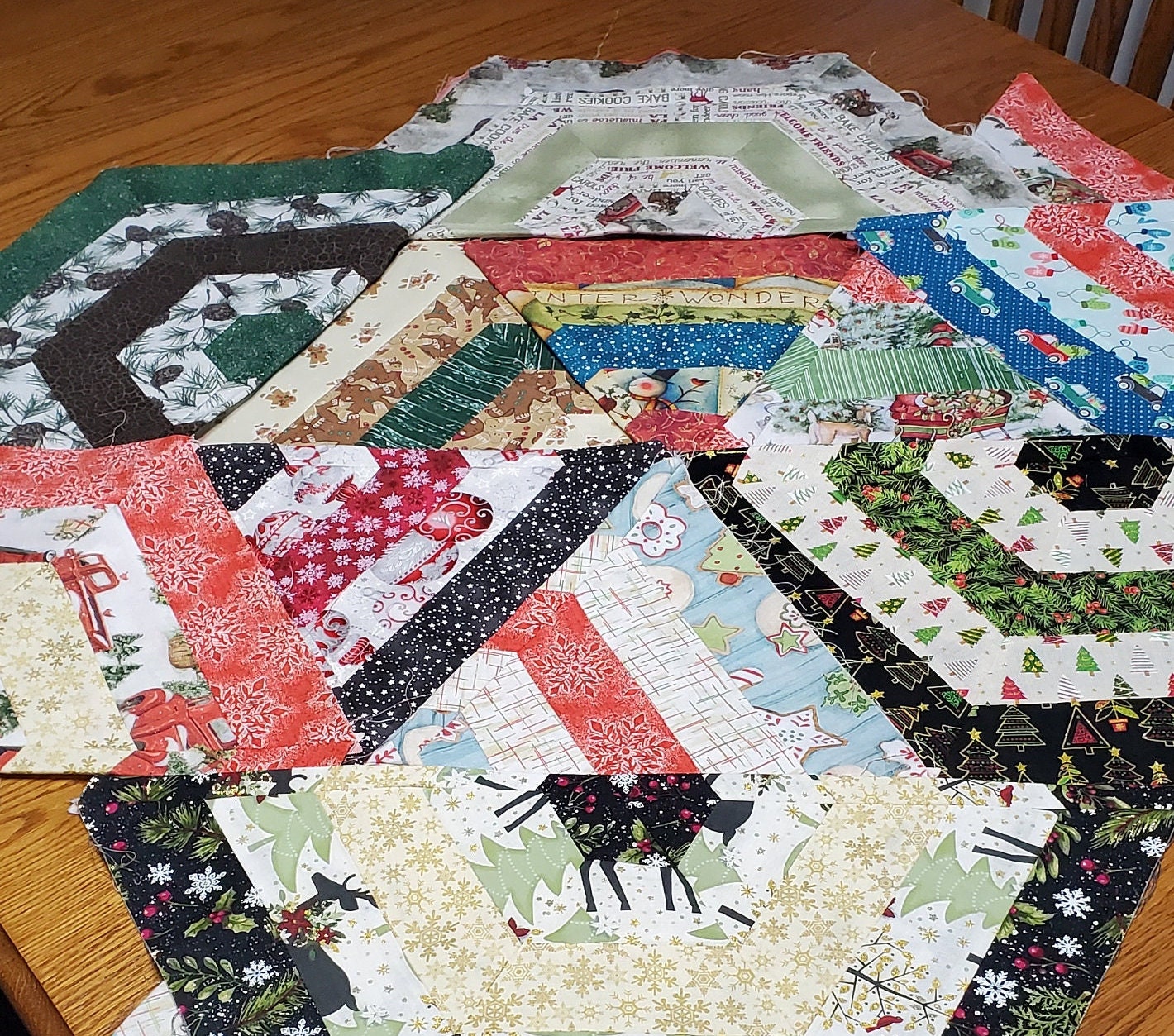 Mix and Match Reversible Hexagon Table Topper You Choose Christmas - Etsy