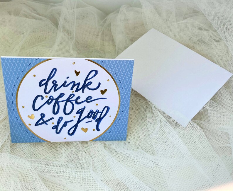 Coffee Cards, Set of 3 Coffee Themed Greeting Cards, but First Coffee ...