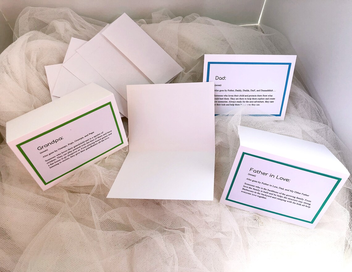 Father's Day Card Set, 4 Father's Day Cards, Grandpa Card, Dad Card ...