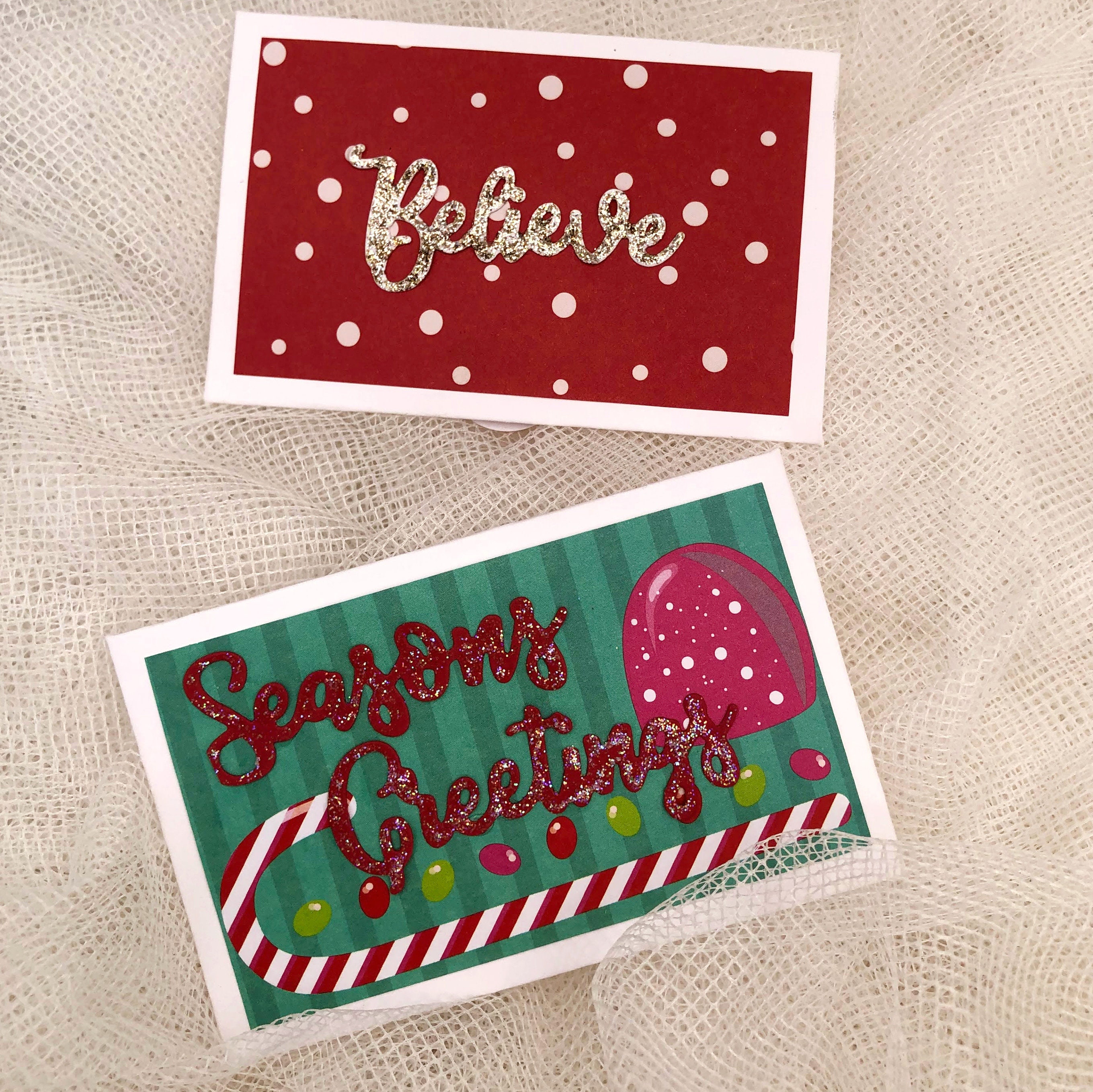 Christmas Holiday Gift Card Envelopes 2 Set, 2 Xmas Gift Card Holders ...