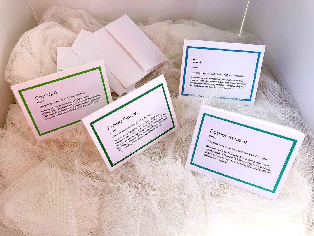 Father's Day Card Set, 4 Father's Day Cards, Grandpa Card, Dad Card ...