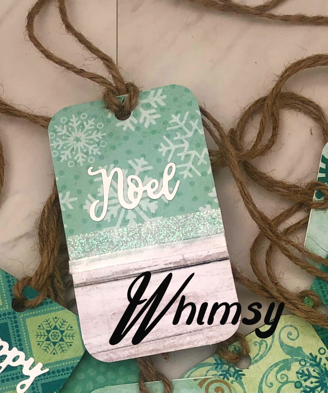 Embellished Winter Tags Christmas Gift Tags Dimensional - Etsy