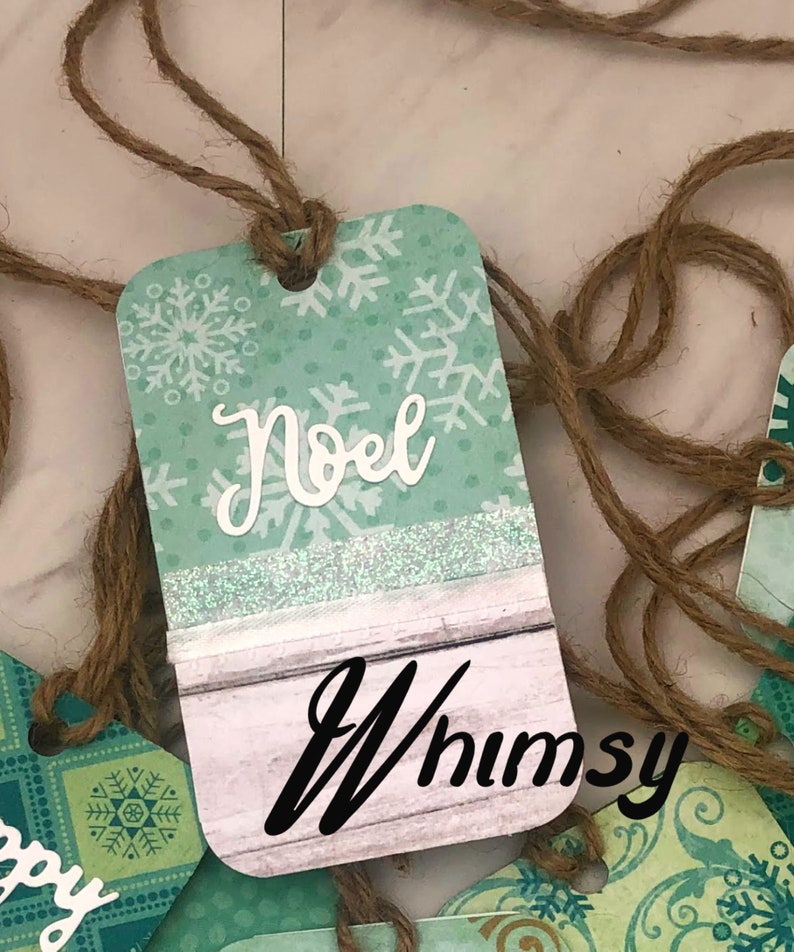 Embellished Winter Tags Christmas Gift Tags Dimensional - Etsy