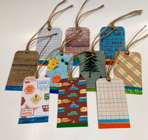 Camping Themed Gift Tags Travel Set of Gift Tags Adventure - Etsy