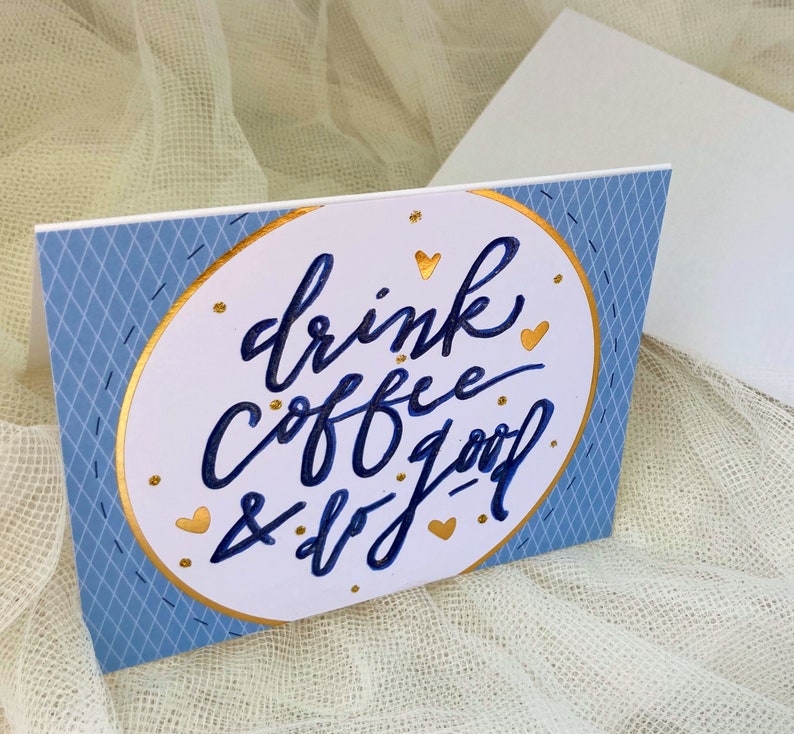 Coffee Cards, Set of 3 Coffee Themed Greeting Cards, but First Coffee ...