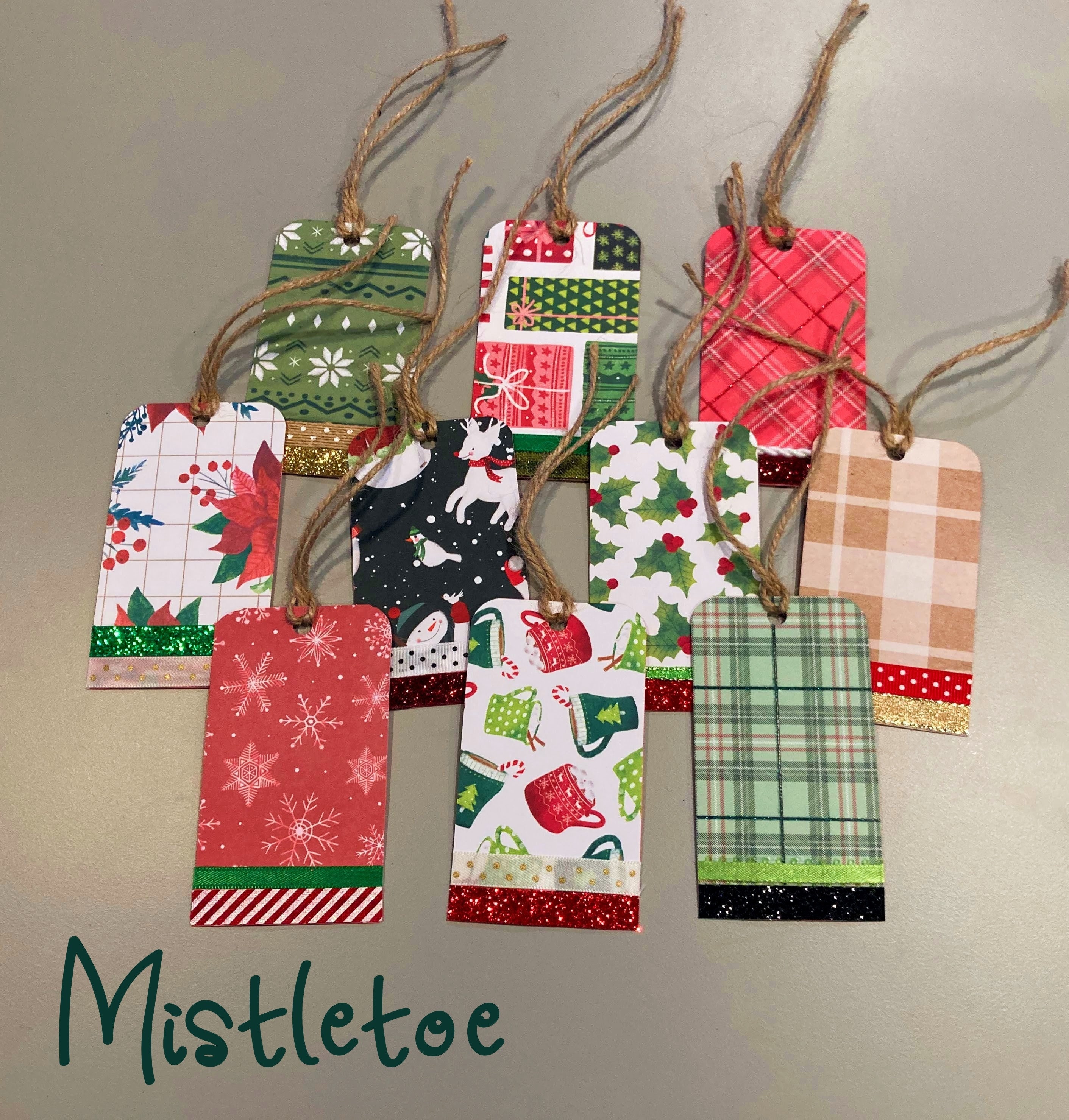 Colorful Christmas Gift Tags, Set of 10 Handmade Gift Tags, Xmas Gift ...