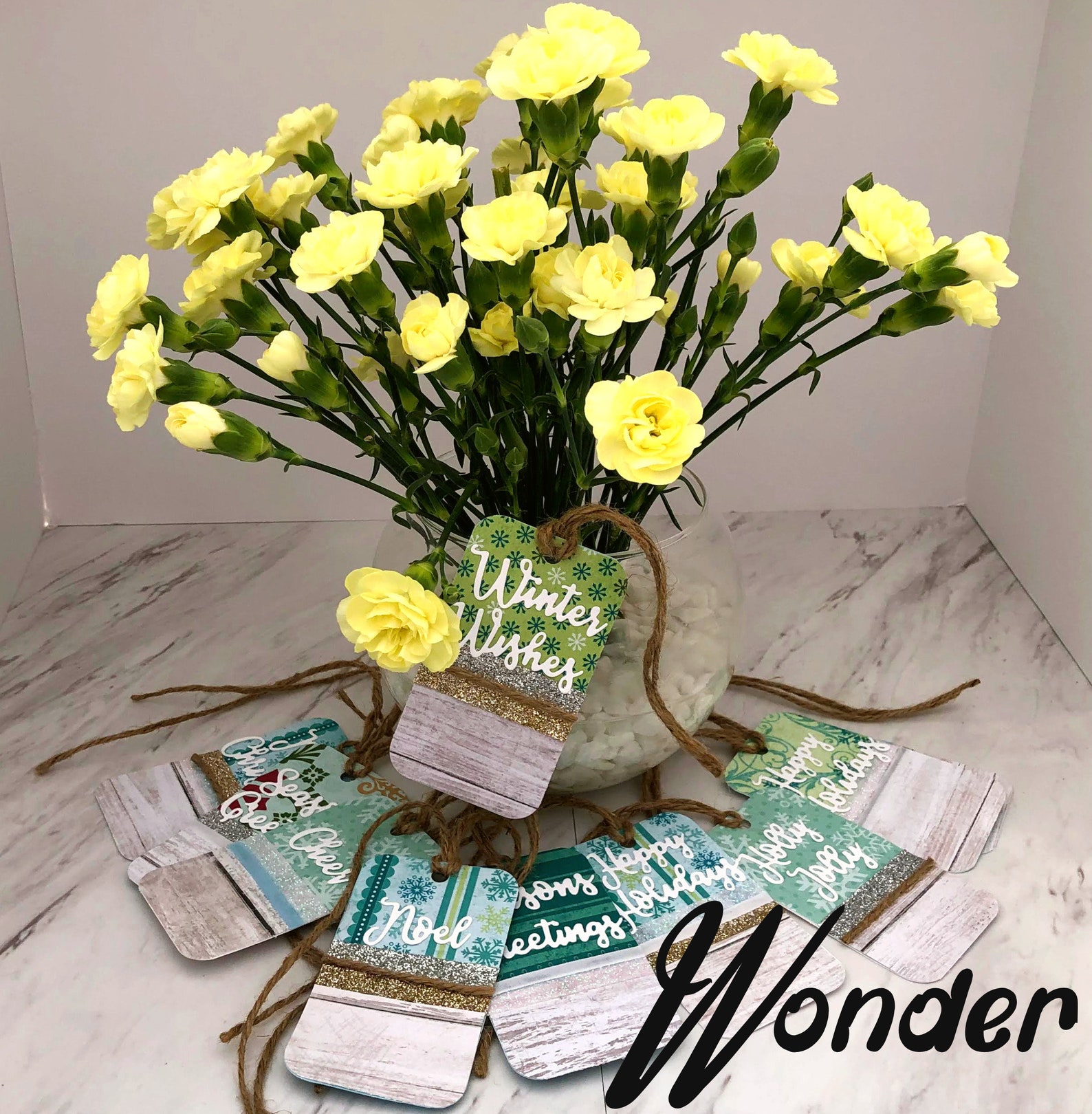 Embellished Winter Tags Christmas Gift Tags Dimensional - Etsy