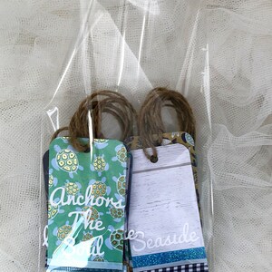 Beach Gift Tags Set of 10 Embellished Beach Themed Gift - Etsy