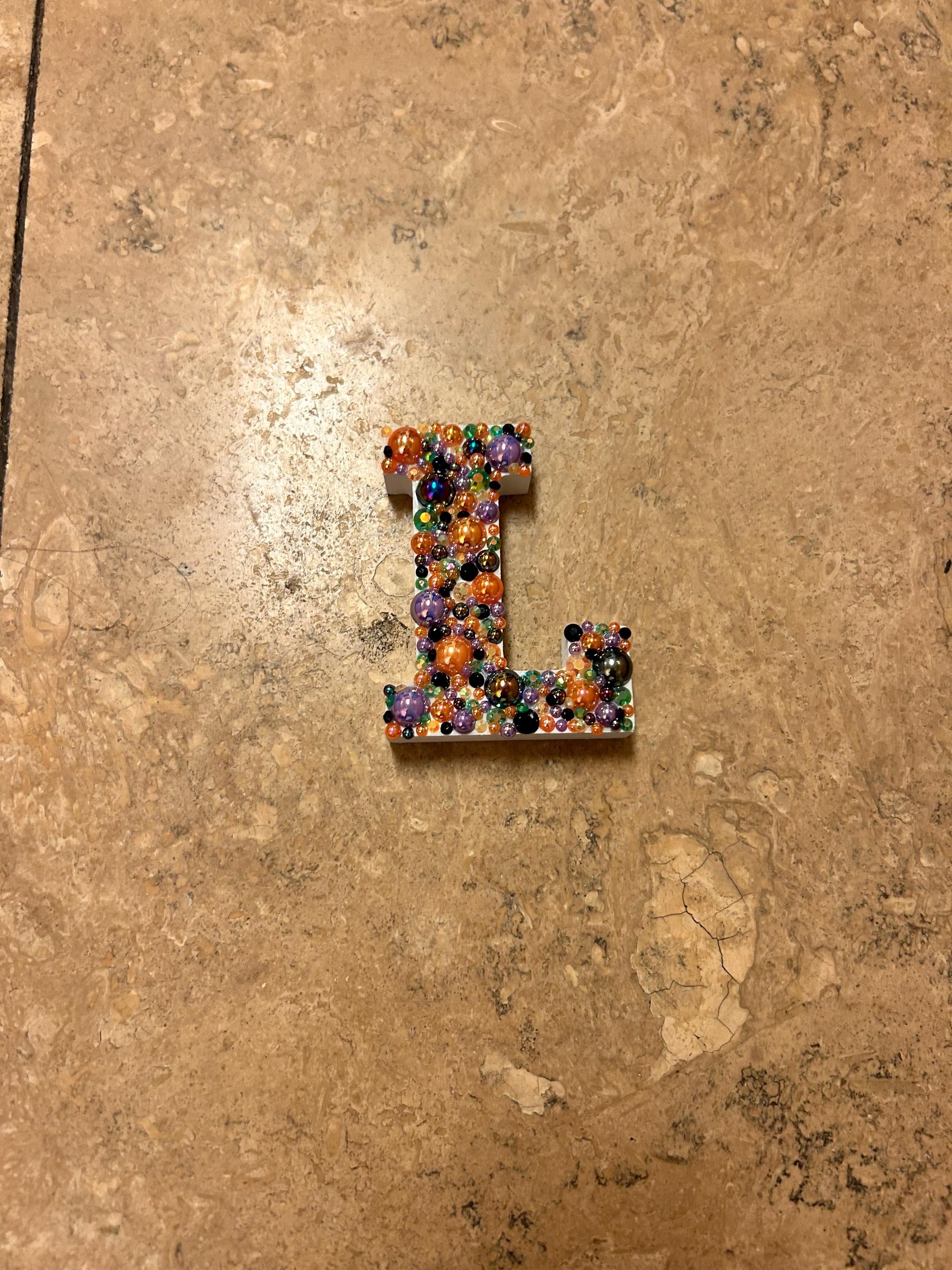 Custom Pearl Holiday Letters, Hand Pearled Lettering, Halloween Pearl ...