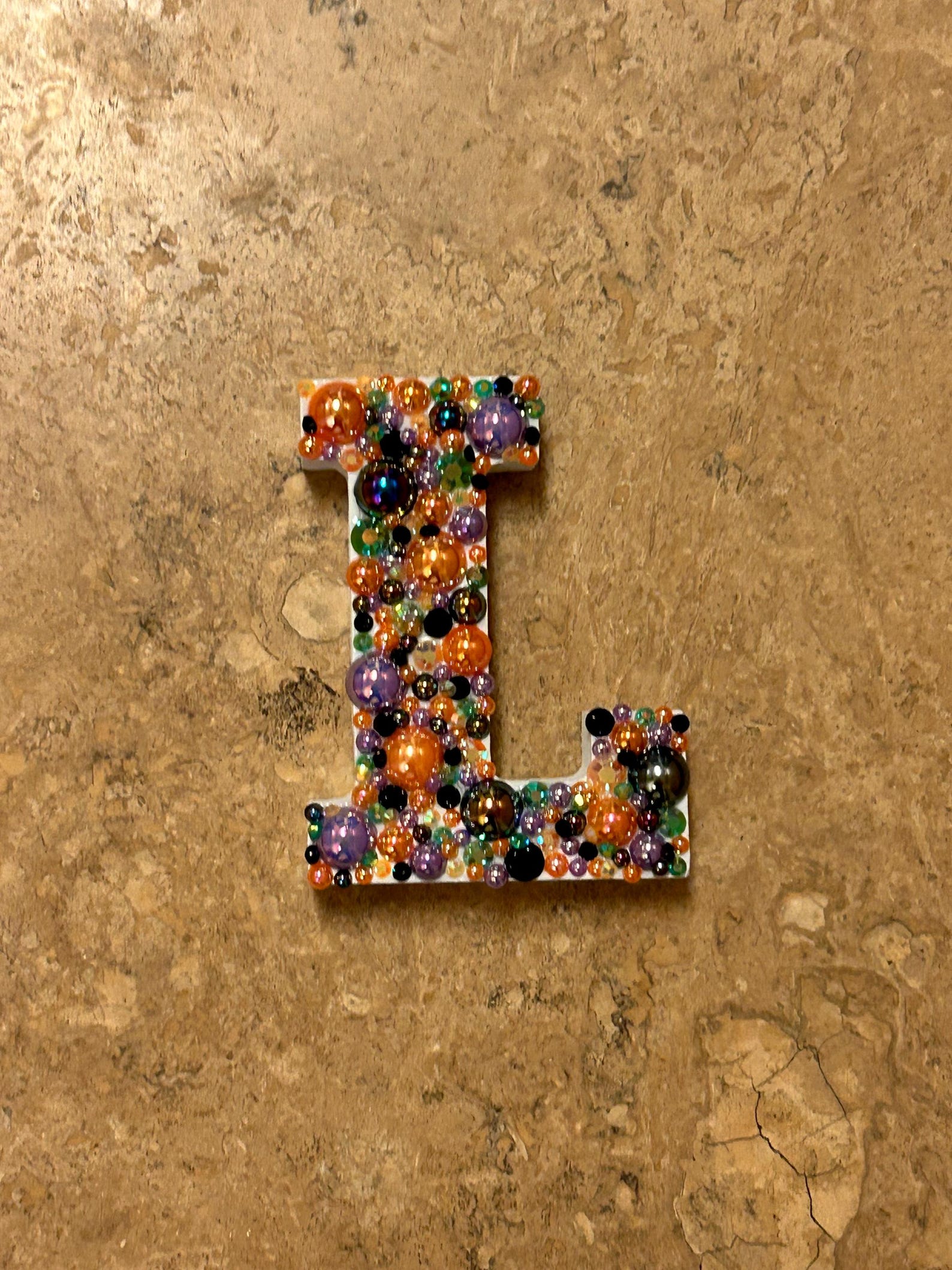 Custom Pearl Holiday Letters, Hand Pearled Lettering, Halloween Pearl ...