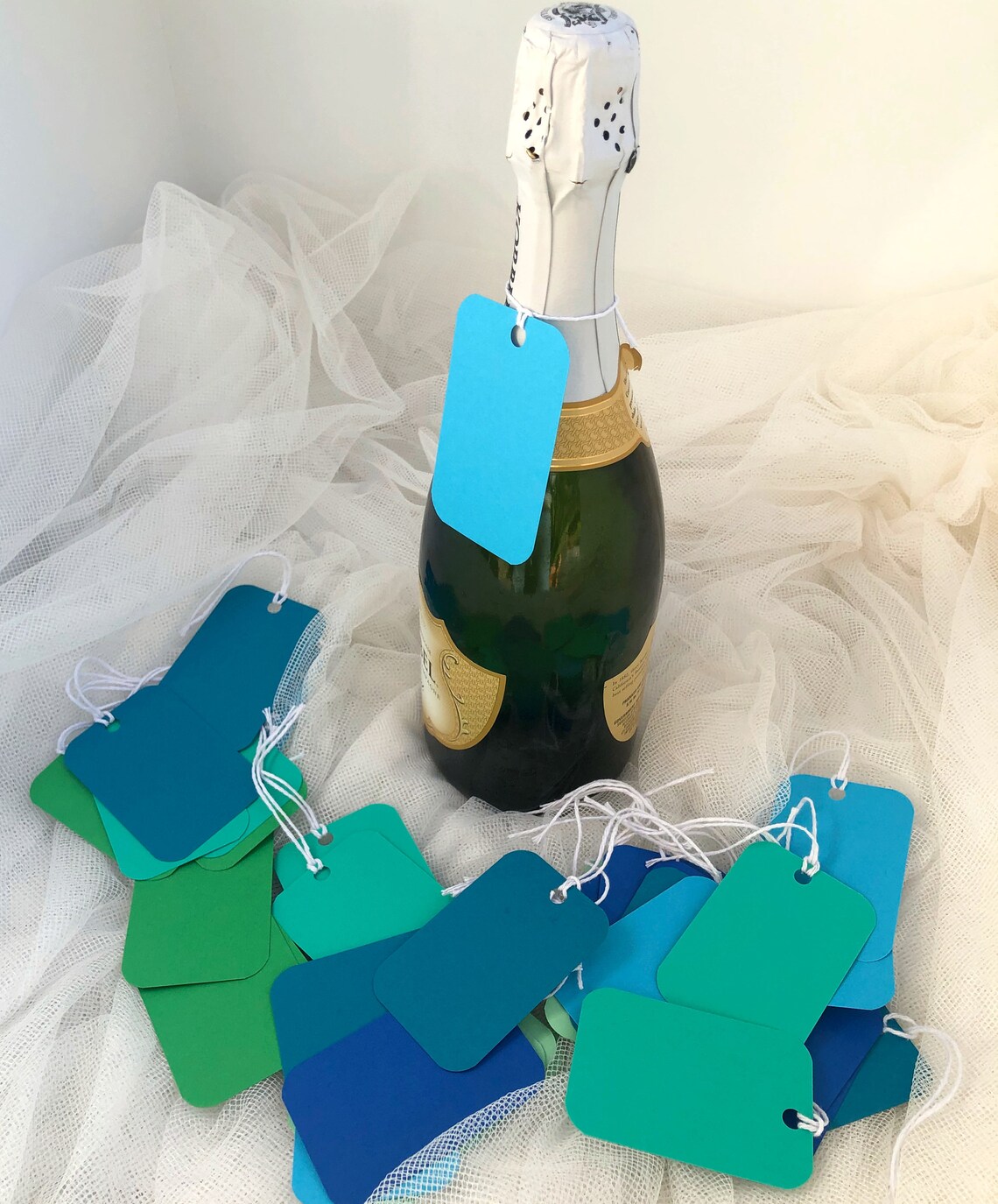 Blue and Green Gift Tags Set of 30 Gift Tags Gift Tag Blue - Etsy