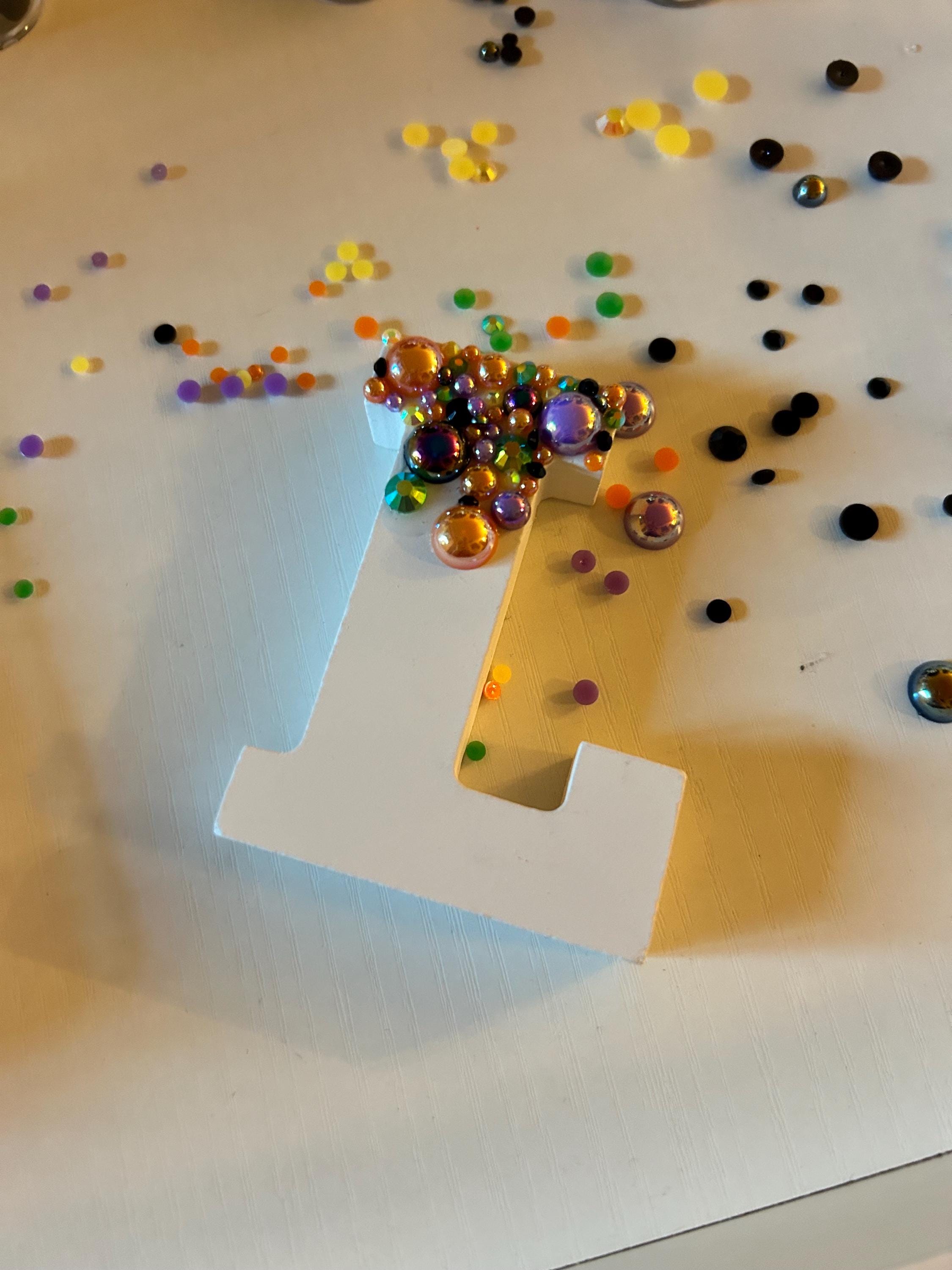 Custom Pearl Holiday Letters, Hand Pearled Lettering, Halloween Pearl ...