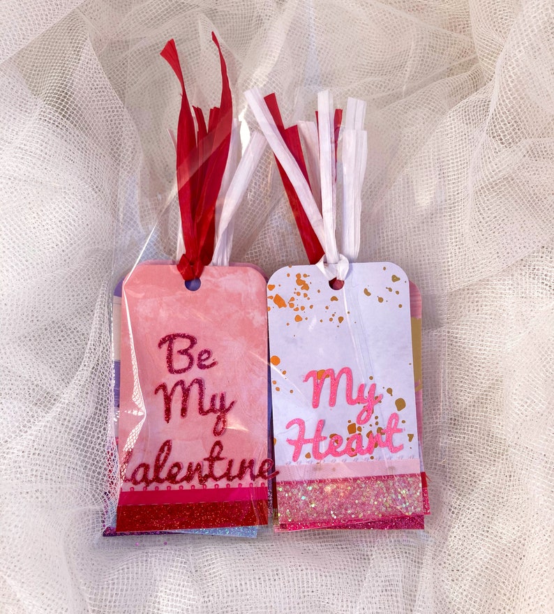 Valentines Day Gift Tags, Pink, Purple, and Red Gift Tags, Set of 10 ...