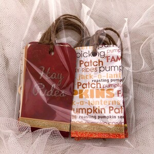 Fall Gift Tags 2020, 10 Embellished Autumn Tags, Fall Party Gift Tags ...