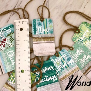 Embellished Winter Tags Christmas Gift Tags Dimensional - Etsy