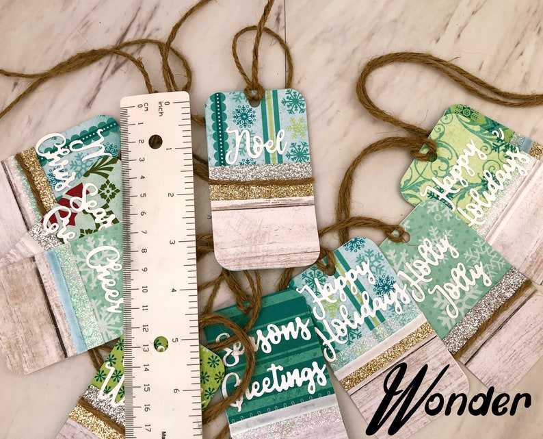 Embellished Winter Tags Christmas Gift Tags Dimensional - Etsy