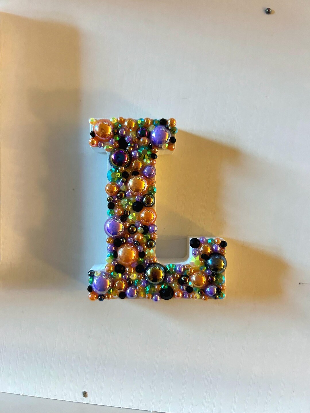 Custom Pearl Holiday Letters, Hand Pearled Lettering, Halloween Pearl ...